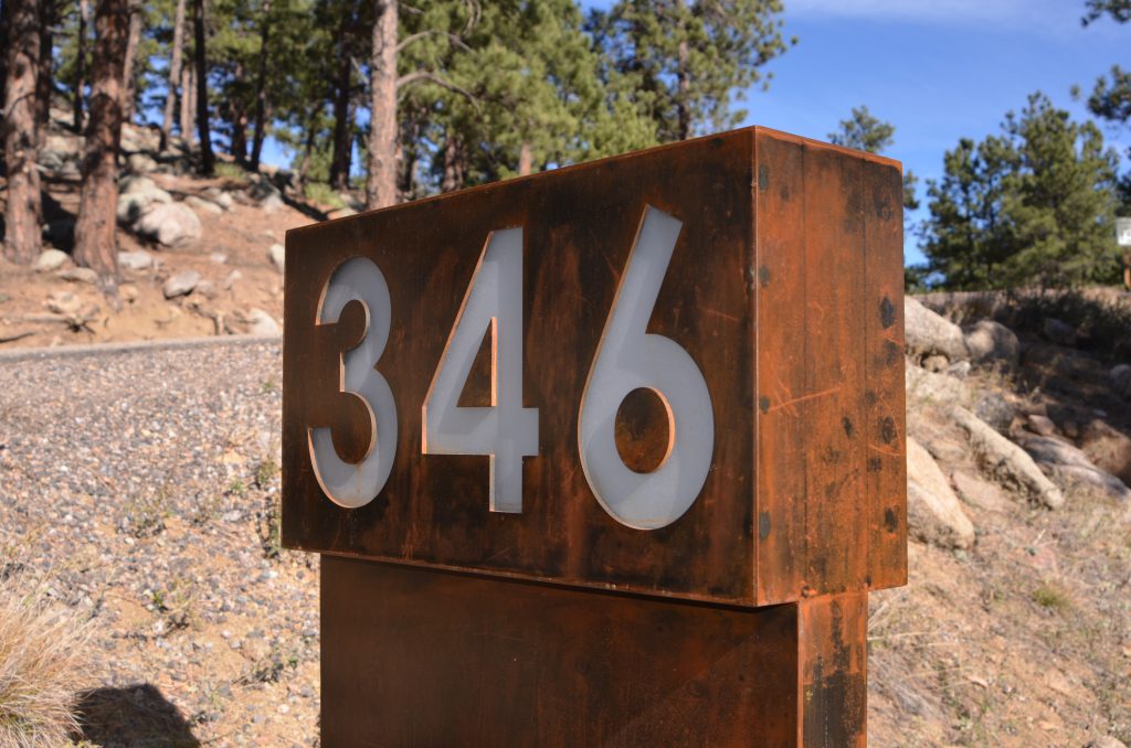 Mountain Home Address Sign - Coalesce Design and Fabrication